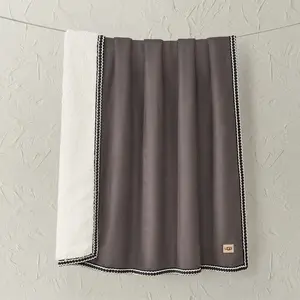 UGG Kirkwood Braid Throw Blanket, 50 X 70 - Charcoal