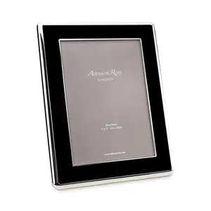 ADDISON ROSS Curved Edge Enamel Frame, 4 X 6 - Black/silver