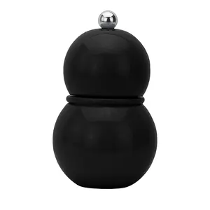 ADDISON ROSS Lacquer Bobbin Salt Or Pepper Mill Grinder - Black