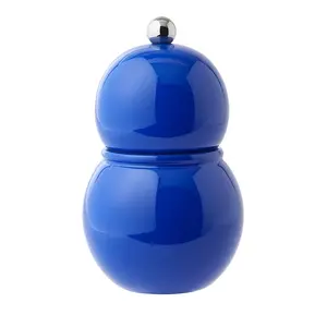 ADDISON ROSS Lacquer Bobbin Salt Or Pepper Mill Grinder - Cobalt