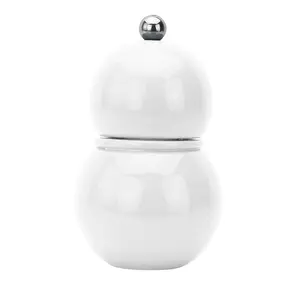 ADDISON ROSS Lacquer Bobbin Salt Or Pepper Mill Grinder White