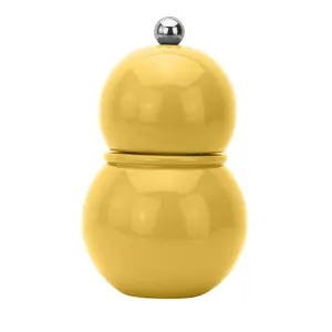 ADDISON ROSS Lacquer Bobbin Salt Or Pepper Mill Grinder Yellow