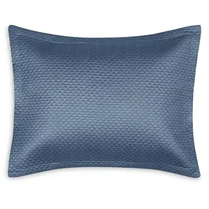 MATOUK Alba Quilted Boudoir Sham Steel Blue