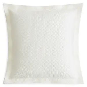 MATOUK Alba Quilted Euro Sham - Ivory