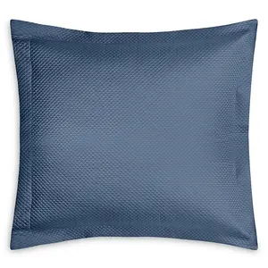 MATOUK Alba Quilted Euro Sham - Steel Blue