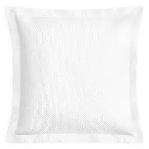 MATOUK Alba Quilted Euro Sham - White