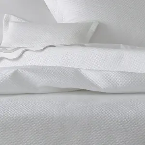 MATOUK Alba Quilted Euro Sham - White