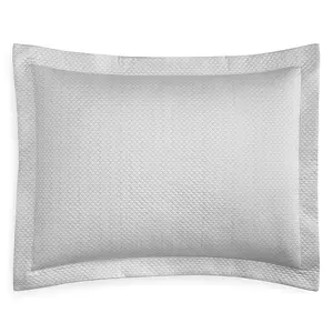 MATOUK Alba Quilted Standard Sham Silver