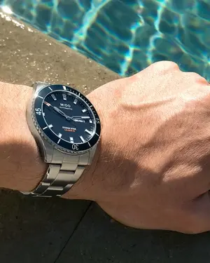 MIDO Multifort 42mm Watch - Blue/silver