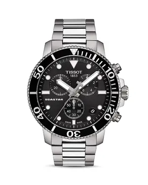 TISSOT Seastar 1000 Chronograph 45.5mm - Black/silver
