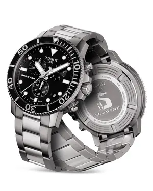 TISSOT Seastar 1000 Chronograph 45.5mm - Black/silver