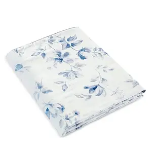 ANNE DE SOLENE Passe Present Flat Sheet, King - Blue
