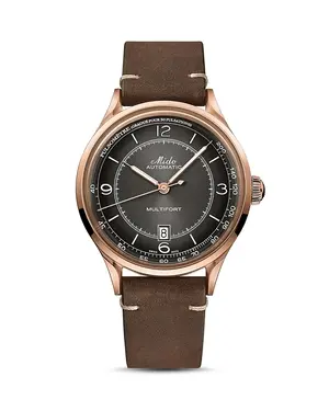 MIDO Multifort 40mm Watch - Black/brown