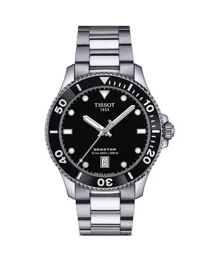 TISSOT Seastar 1000 40mm Watch - Black/silver