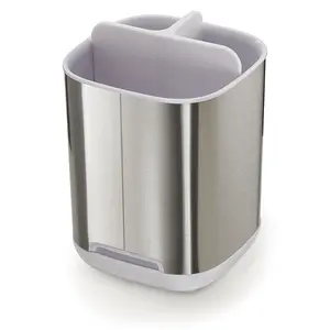 JOSEPH JOSEPH Easystore Steel Toothbrush Holder - White