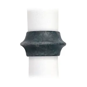 L'Objet Terra Cuff Napkin Rings, Set Of 4 Grey