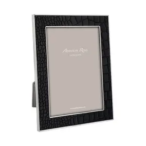 ADDISON ROSS Faux Croc Picture Frame, 5 X 7 - Black