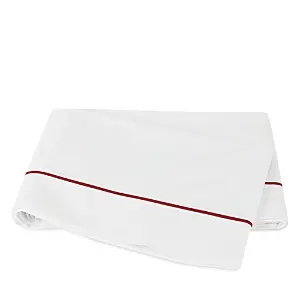 MATOUK Bergamo Flat Sheet, Full/queen Red