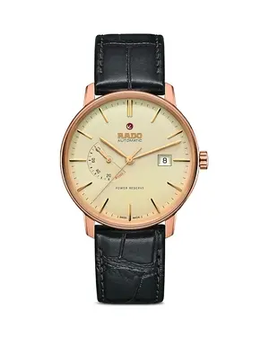 RADO Rado Coupole Classic Power Reserve Watch, 41mm Beige/black