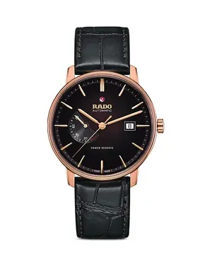 RADO Rado Coupole Classic Power Reserve Watch, 41mm Black