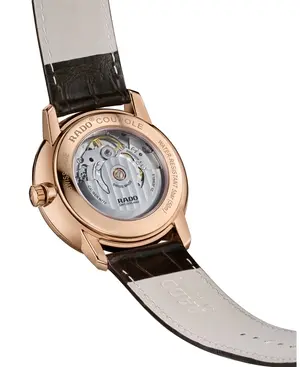 RADO Coupole Classic Power Reserve Watch, 41mm - Blue/brown