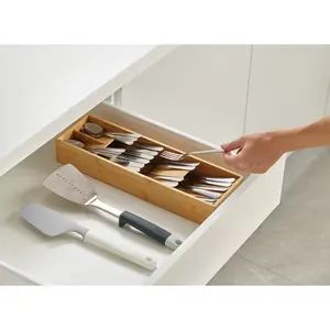JOSEPH JOSEPH Drawerstore Bamboo Compact Cutlery Organizer