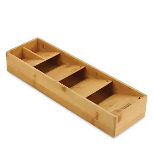 JOSEPH JOSEPH Drawerstore Bamboo Compact Cutlery Organizer - Light Brown
