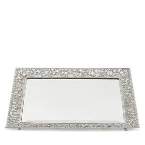 OLIVIA RIEGEL Isadora Beveled Mirror Tray - Silver