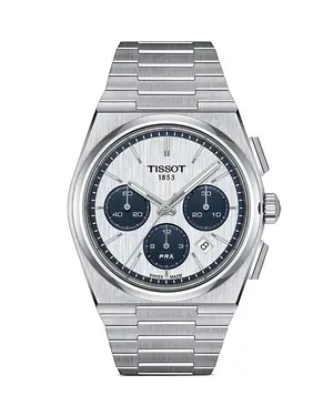 TISSOT Prx Automatic Chronograph Watch - White/silver