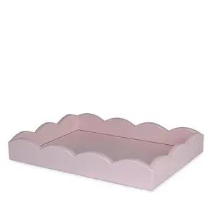 ADDISON ROSS Small Lacquered Scalloped Tray - Pink