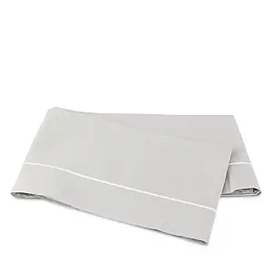 MATOUK Bergamo Flat Sheet, King Silver/white