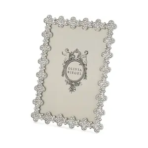 OLIVIA RIEGEL Pave Clover 5 X 7 Frame - Silver