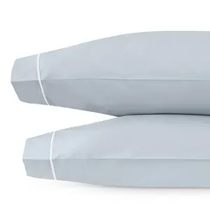 MATOUK Bergamo Pillow Case, Standard Pair Pool/white