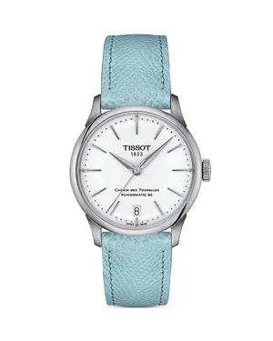 TISSOT Chemin Des Tourelles Powermatic 80 Watch - Silver/blue