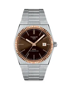 TISSOT Prx Watch, 40mm - Brown/silver