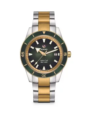 RADO Rado Captain Cook Automatic Watch, 42mm Green/gold