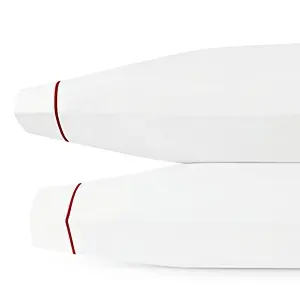 MATOUK Bergamo Pillow Case, King Pair Red