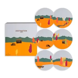 DEGRENNE PARIS Destination Foret Round Plates, Set Of 6 - Multi