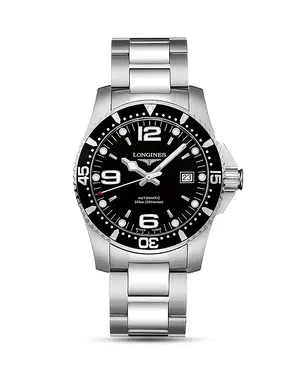 LONGINES Hydroconquest 41mm Watch - Black/silver
