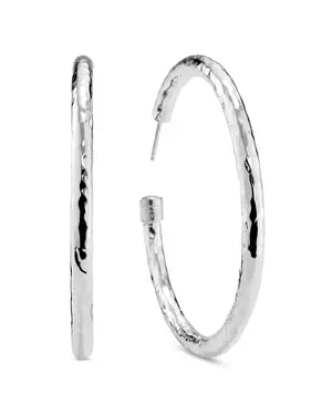 Ippolita Sterling Classico Large Hammered Hoop Earrings