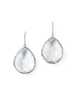 Ippolita Sterling Silver Rock Candy Teardrop Earrings - White/silver