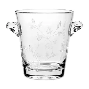 WILLIAM YEOWARD CRYSTAL American Bar Daisy B Ice Bucket With Tongs - Clear