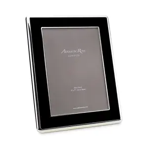ADDISON ROSS Curved Edge Enamel Frame, 5 X 7 - Black/silver