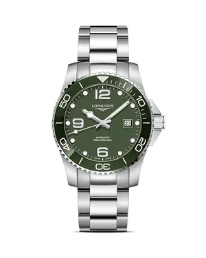 LONGINES Hydroconquest 41mm Watch - Green/silver