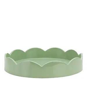 ADDISON ROSS 8.5 Scallop Lacquer Tray - Sage