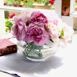 WILLIAM YEOWARD CRYSTAL Country Jasmine Rose Bowl & Wire, 8