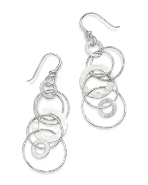 Ippolita Sterling Hammered Jet Set Hoop Earrings