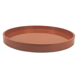 ADDISON ROSS 16 Round Lacquer Tray - Orange