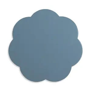 ADDISON ROSS LONDON Scalloped Lacquer 13 Placemats, Set Of 4 - Blue