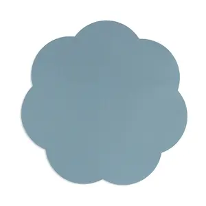 ADDISON ROSS LONDON Scalloped Lacquer 13 Placemats, Set Of 4 Chambray